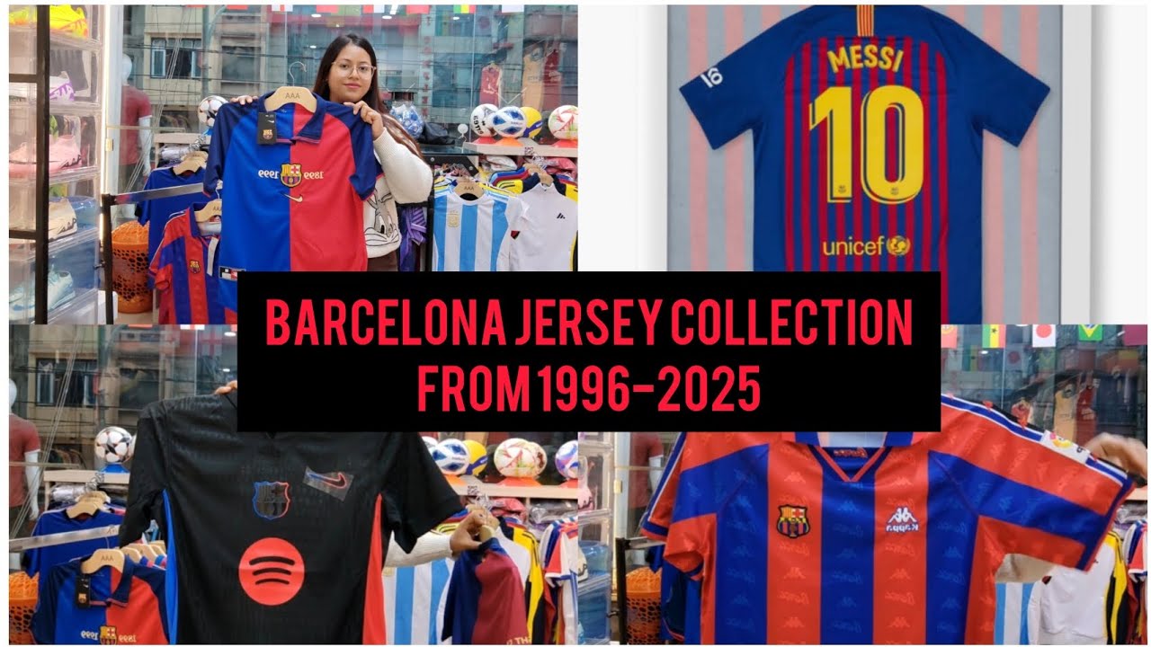 Barcelona Jersey collection in Printfolio Nepal 🇳🇵l From 1996 to 2025 ...
