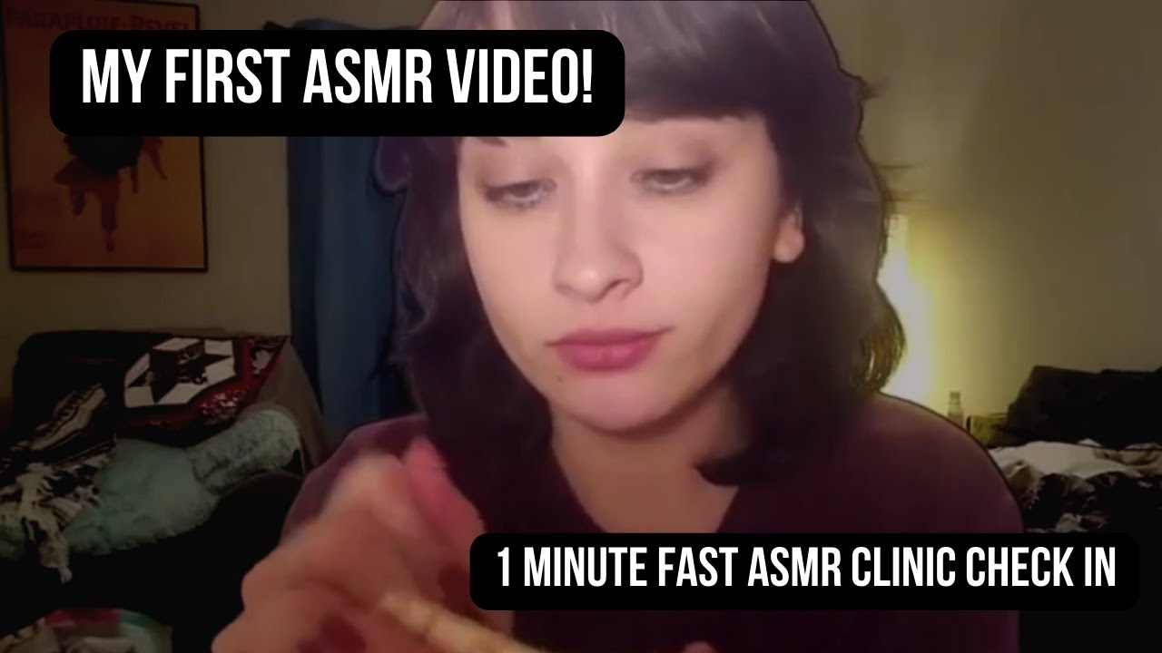 ASMR | My first ASMR video!!! 1 Minute ASMR Clinic Check-in - YouTube