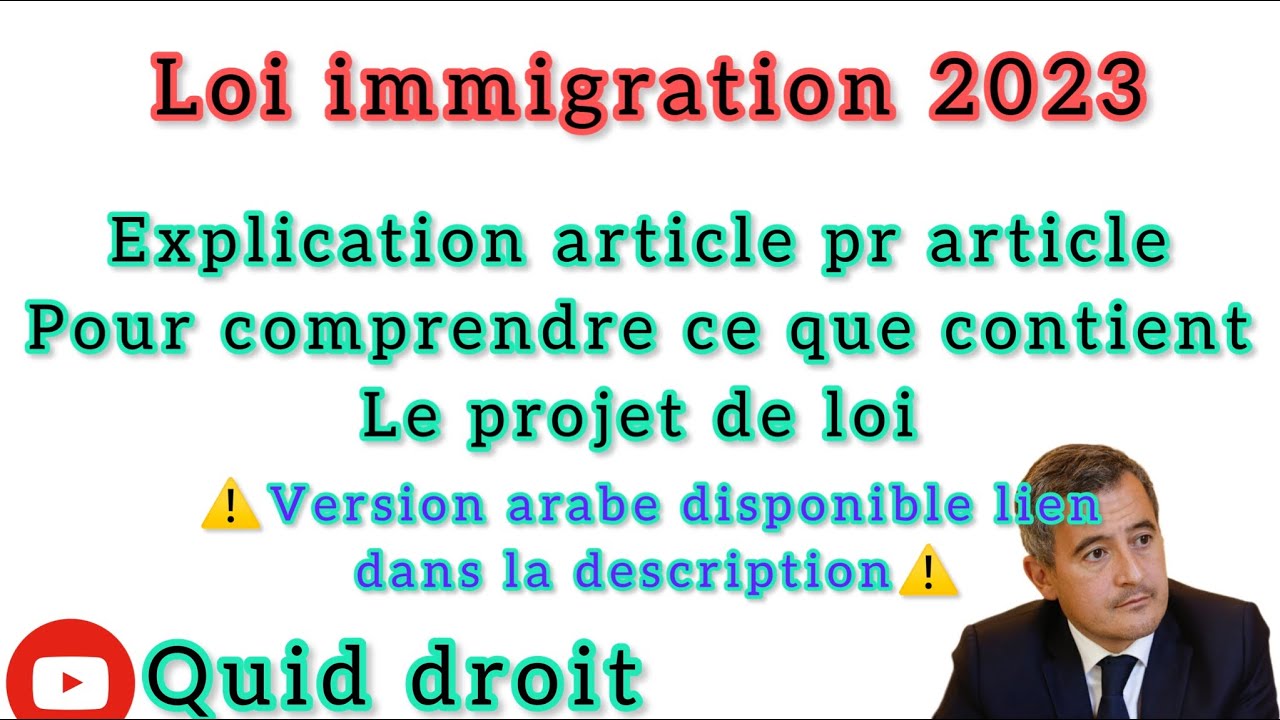 ⚠️ℹ️Les nouvelles dispositions du projet de loi immigration article par ...