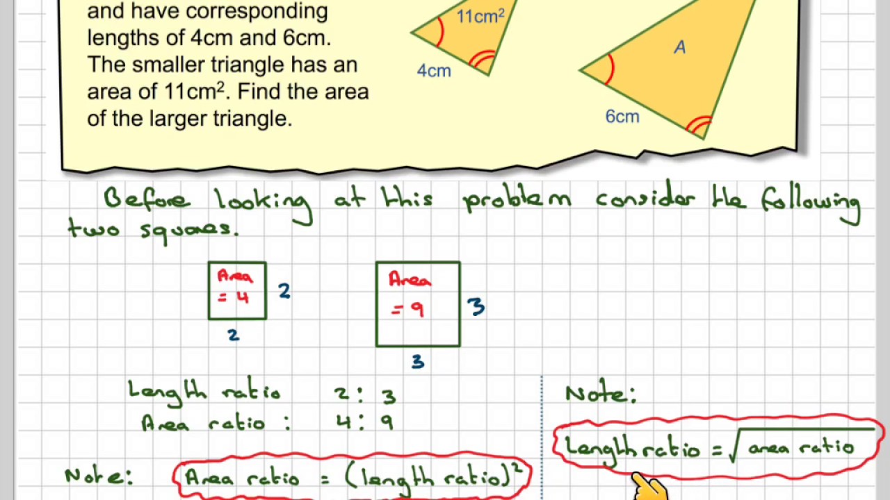 Similarity using area introduction - YouTube