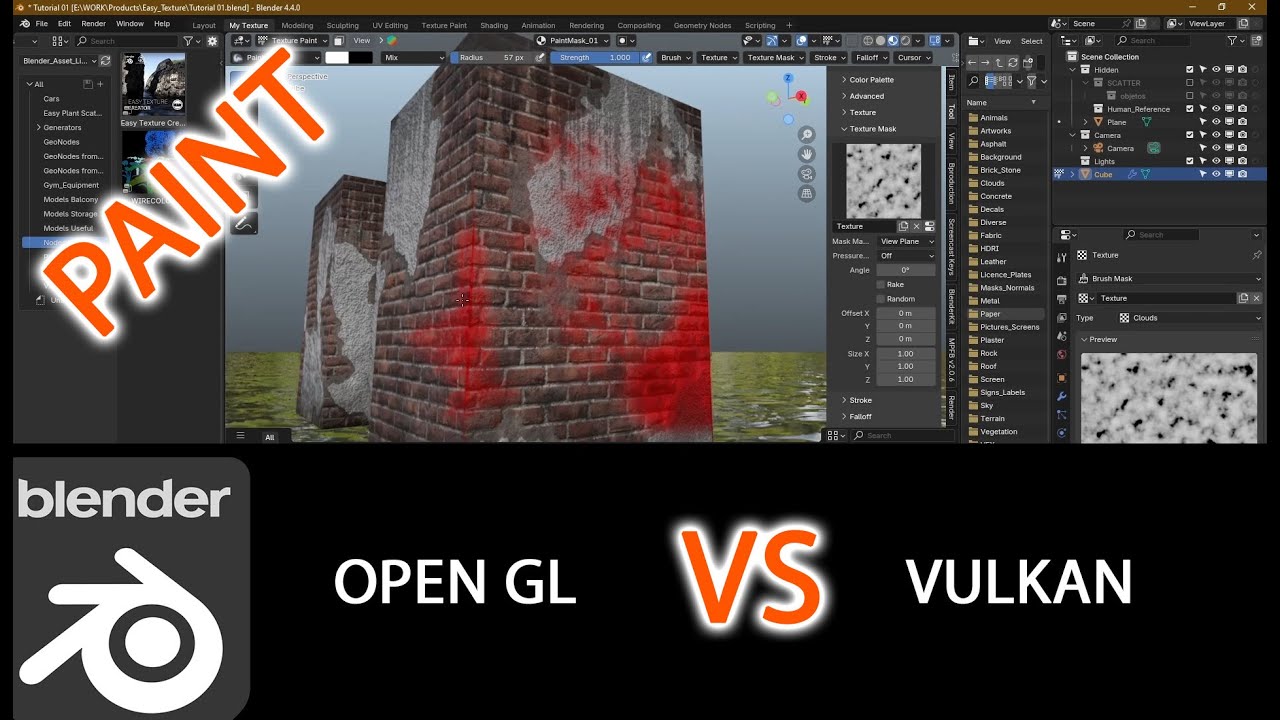 Blender Painting - Open GL vs Vulkan - YouTube