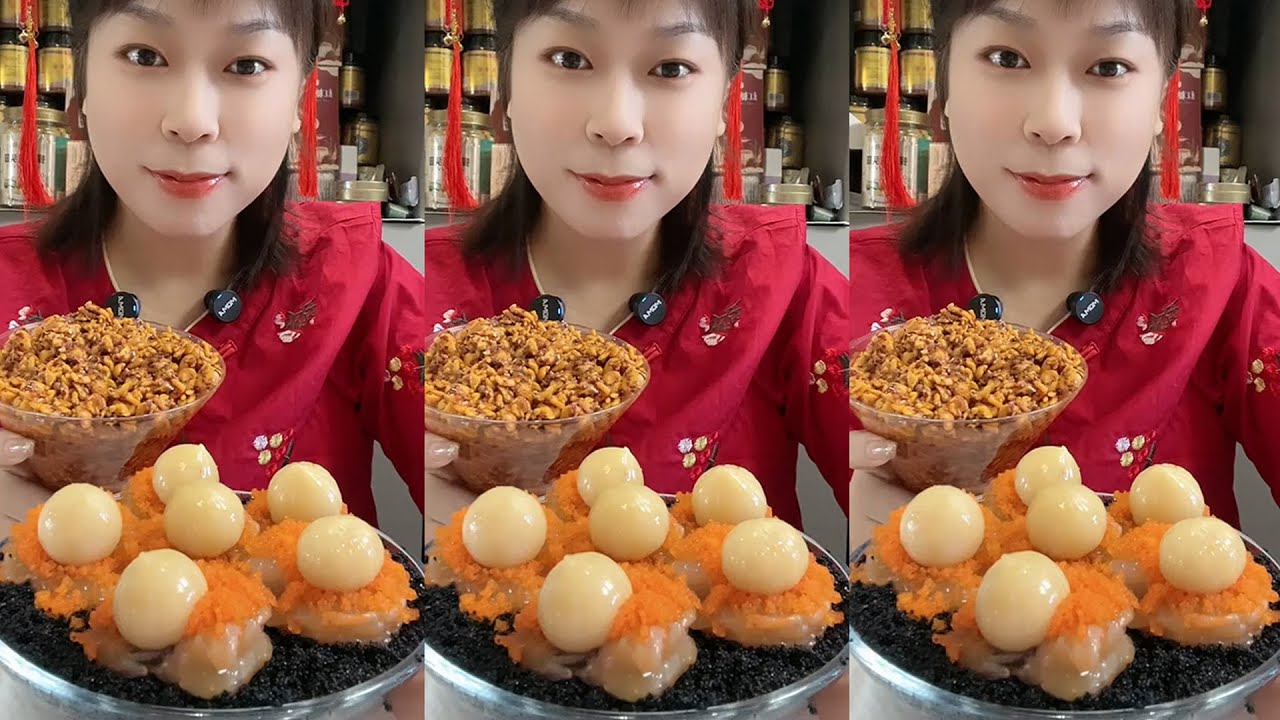 Shan Mukbang / ASMR *BEST CRUNCHY EATING SOUNDS (Tobiko Eggs ...