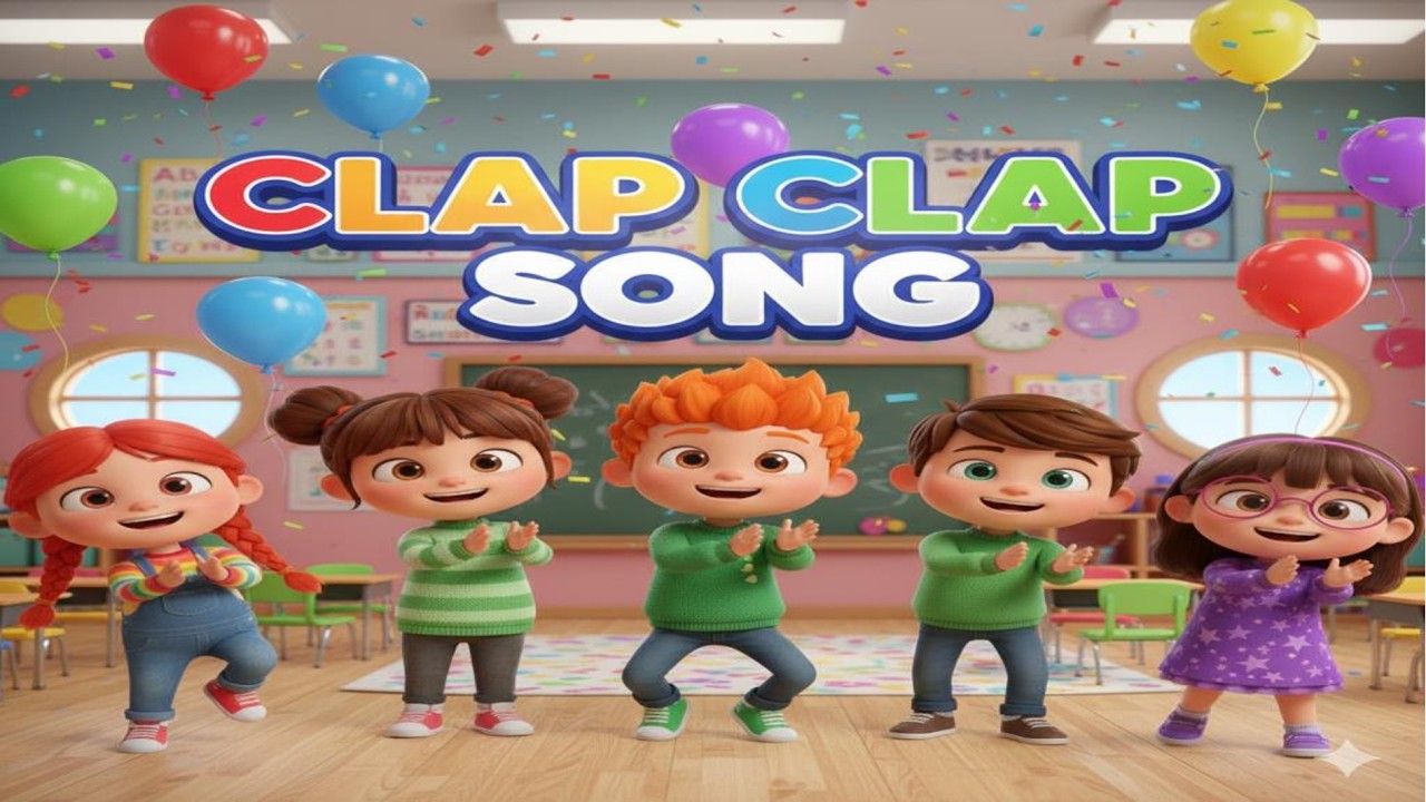 Clap Clap Song 👏 | Action Words Song for Kids | Learn English with Fun ...