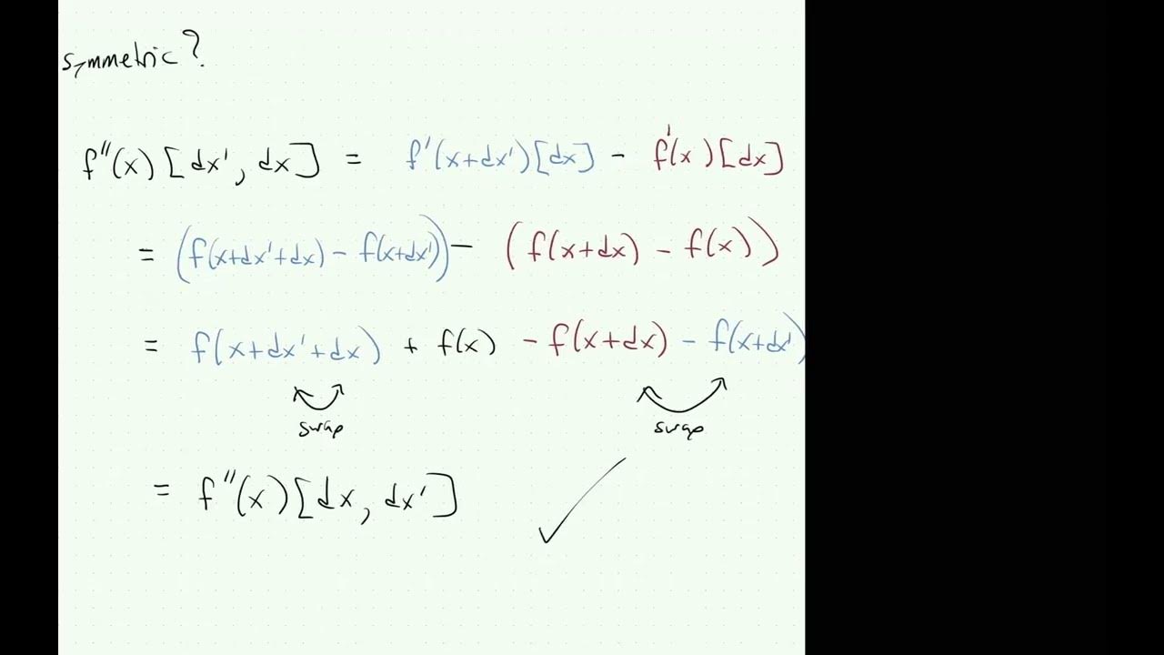 Lecture 7 Part 2: Second Derivatives, Bilinear Forms, and Hessian Matrices - YouTube