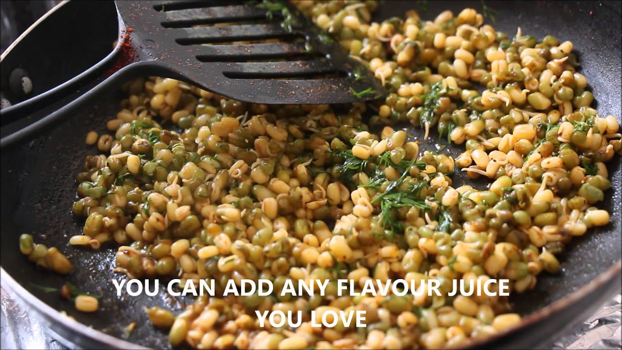 SPROUTED GREEN GRAM FRY / MOONG FRY - YouTube