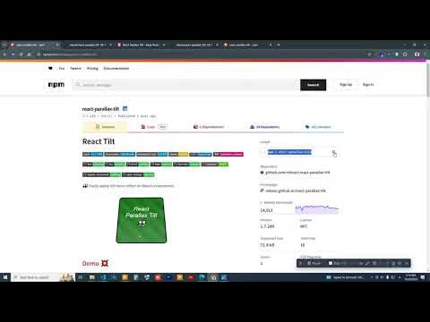 React js Tilt library - آموزش ری اکت کتابخانه Tilt - YouTube