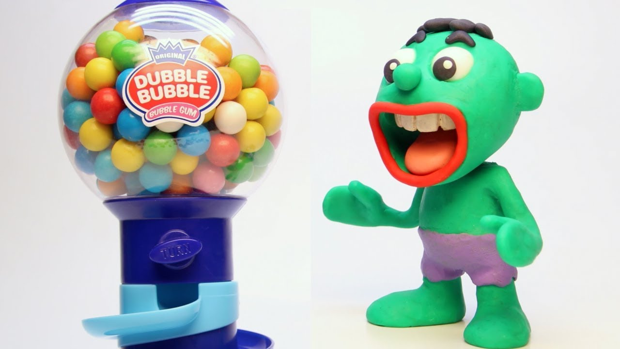DibusYmas Baby Hulk gumball machine colors 💕 Superhero Play Doh Stop ...
