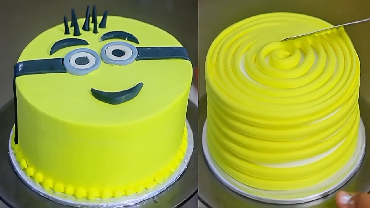 Minion Cake Decorations | Childs Minion Birthday Cake - YouTube