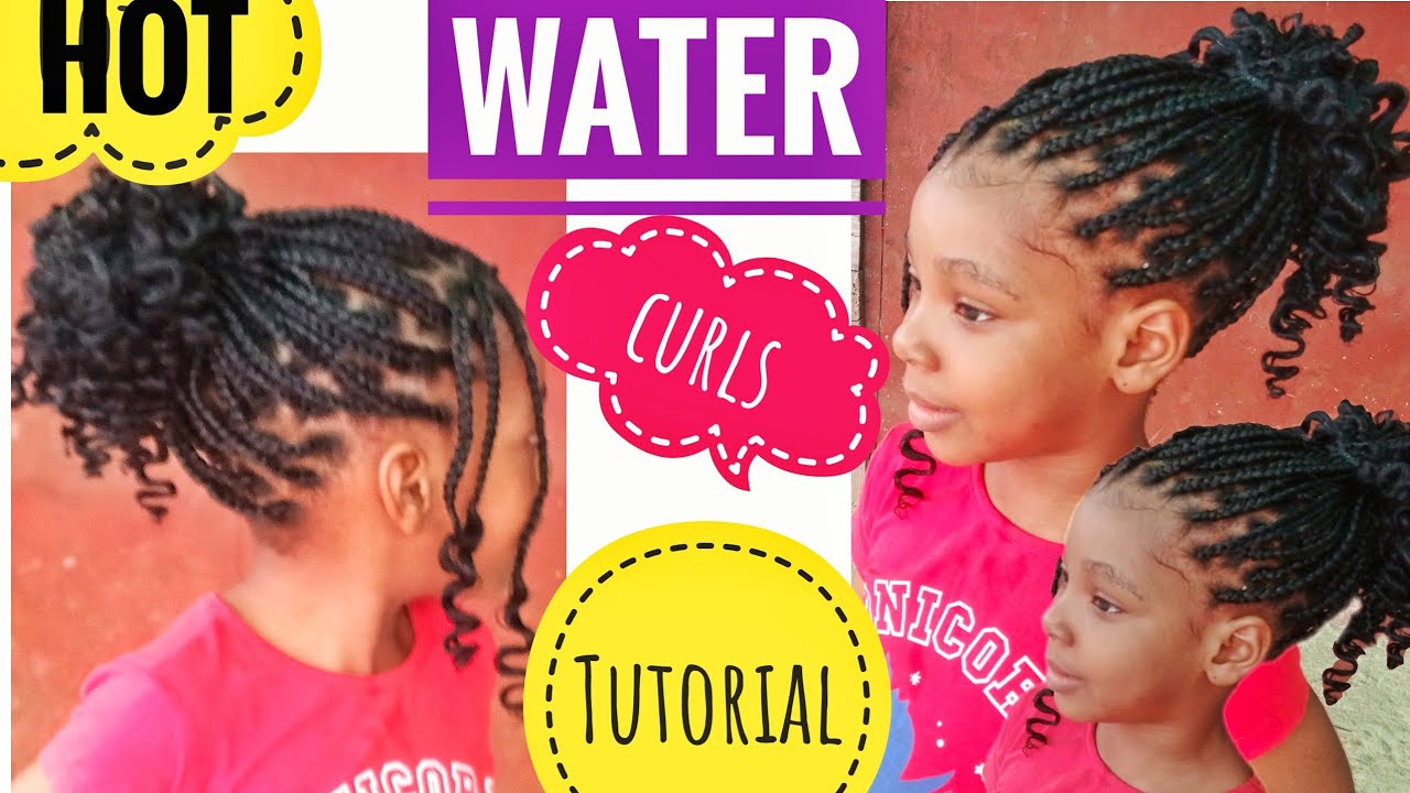 How to curl braids with hot water || Step by step guide for beginner ...