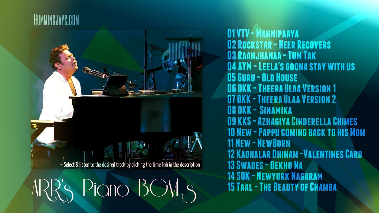 Piano BGMs of A.R.Rahman | Keyboard instruments | Hummingjays.com - YouTube
