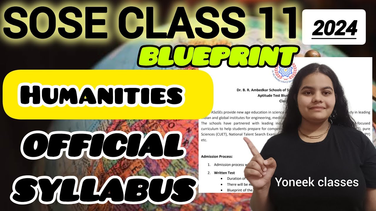 sose class 11 Humanities 2024-25 official blue print| sose humanities 2024 official syllabus # ...