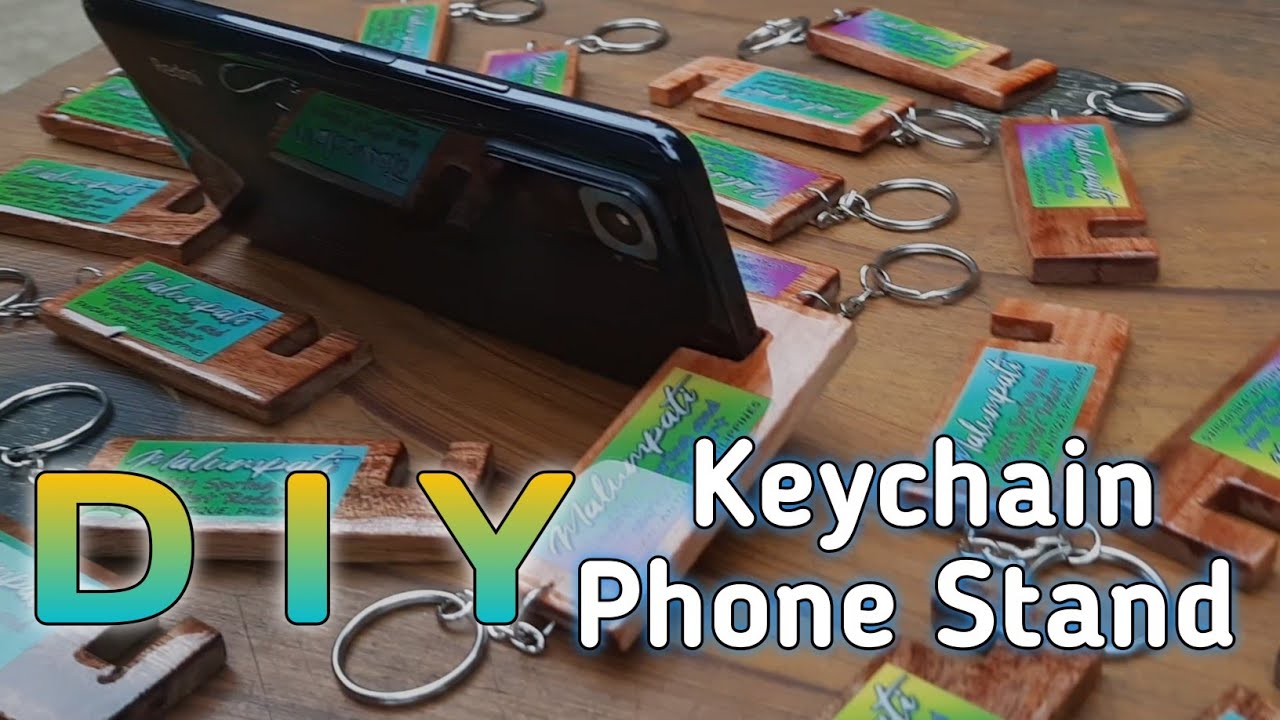 How to Make Phone Stand Keychain - YouTube