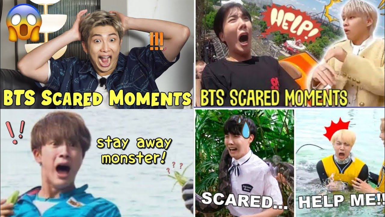 most bts scared moments #bts #btssacaredmoments - YouTube