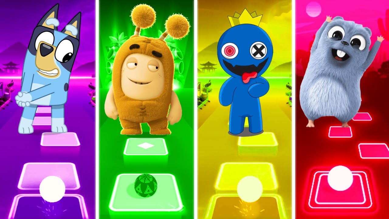 Bluey Vs Oddbods Vs Rainbow Friends Blue Vs Grizzy and the Lemmings ...