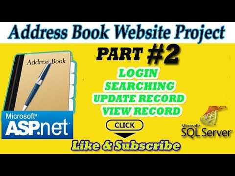 Address Book Project in asp.net PART#2 - YouTube