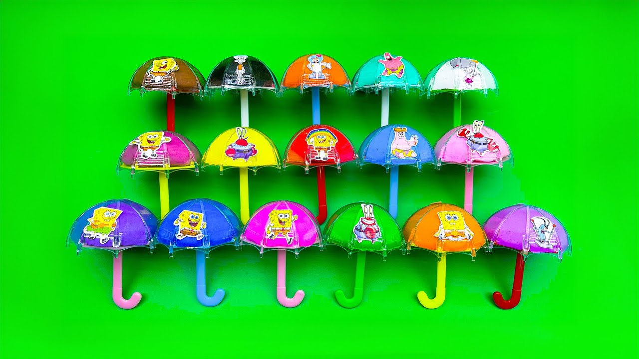 In Park: Looking For Sponge Bob Slime With Mixed Shapes - Satisfying ...