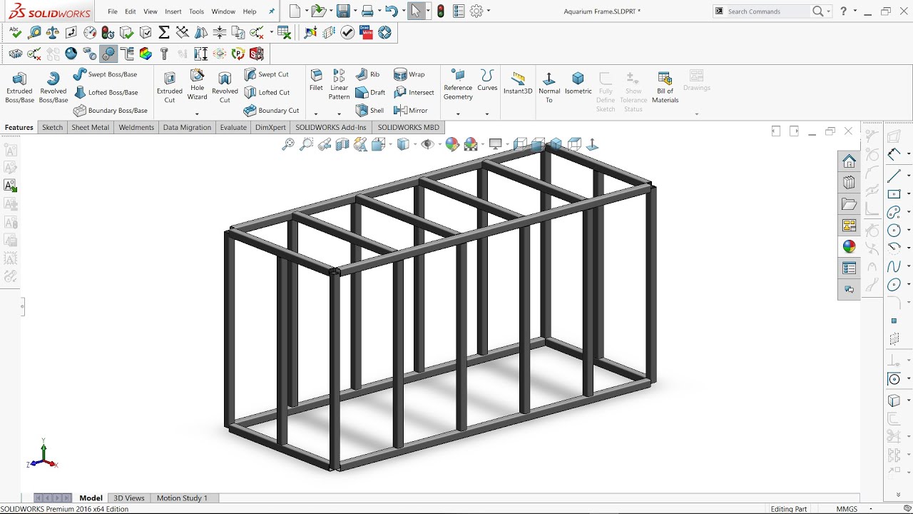 Steel Frame for Aquarium Stand (TIME LAPSE)| Industrial design ...