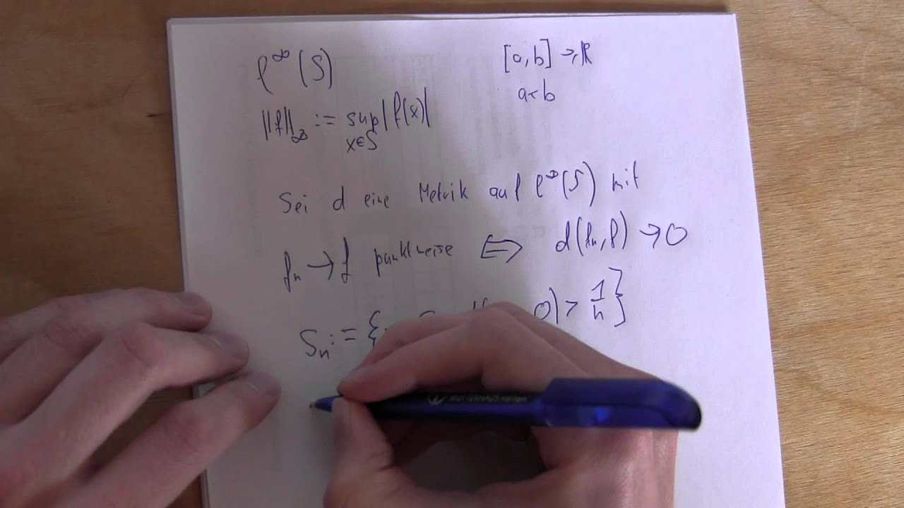 Mathematik - Spezielle Metrik auf Funktionenraum - Äquivalenz zu ...