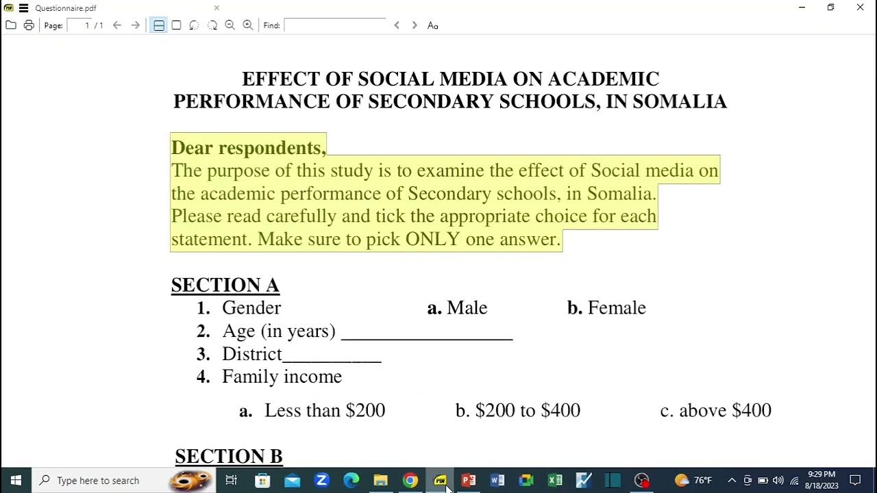 Chapter Two Primary Data Collection Google Forms - YouTube