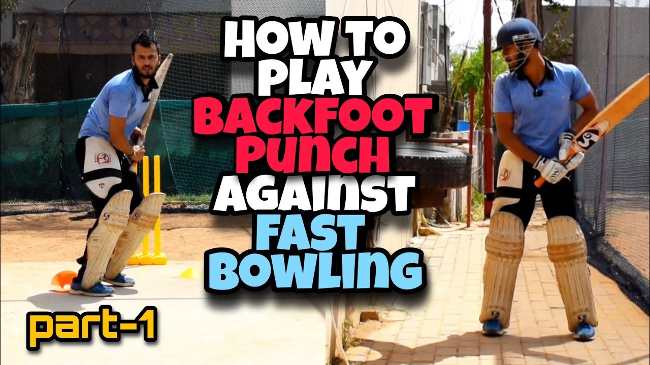 How to play back foot Punch against FAST bowling | Footwork speed (S1 ...