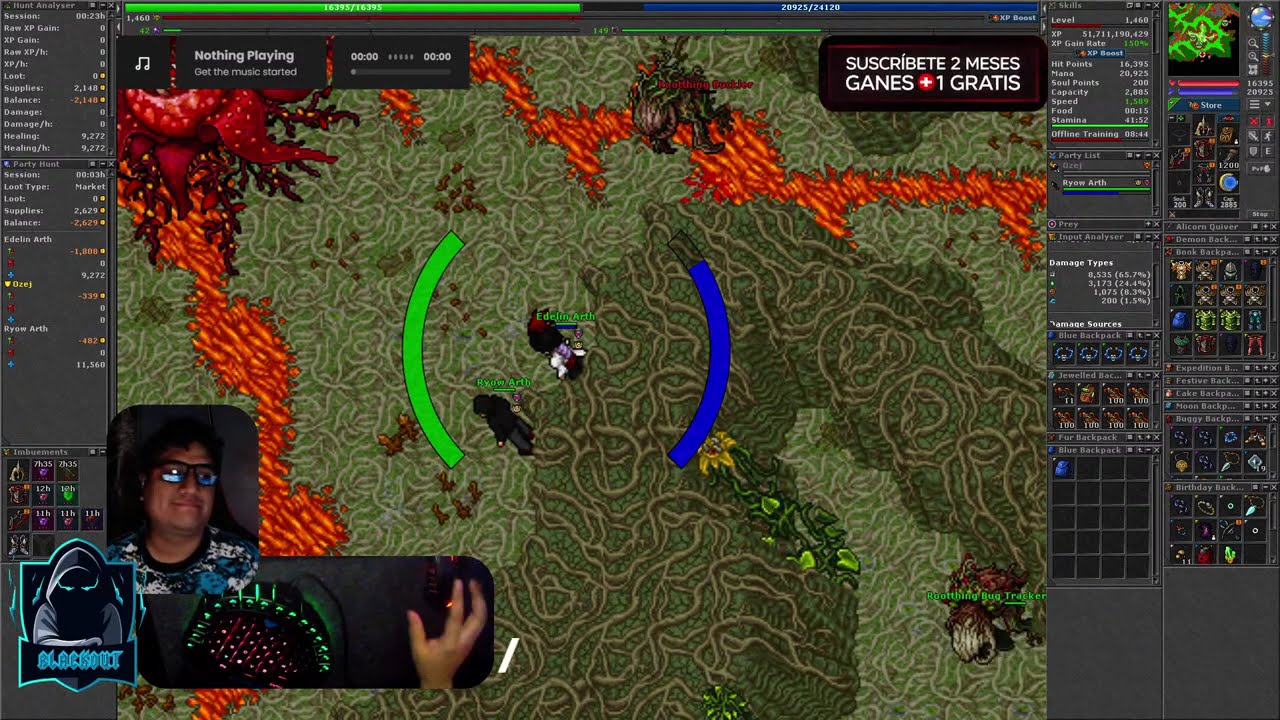 Tibia Royal Paladin 1460+ cazando (RP Hunting Tibia MMO RPG). - YouTube