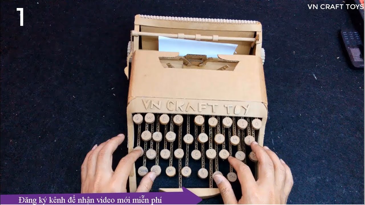 How To Make A Typewriter From Cardboard Youtube