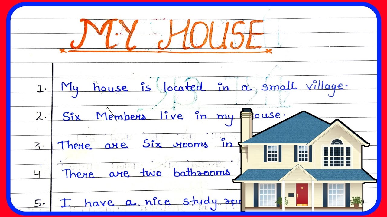 10 Lines essay on my house // My house 10 Lines in English // My house ...