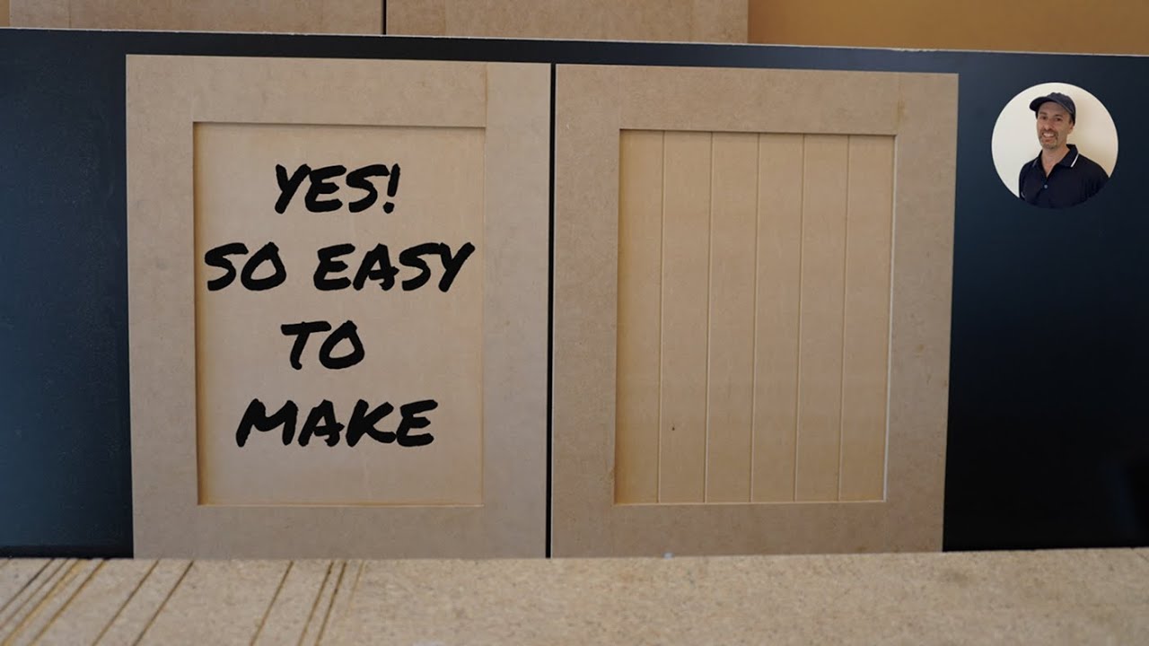 The Easiest way To Make Shaker Cabinet Doors DIY - YouTube