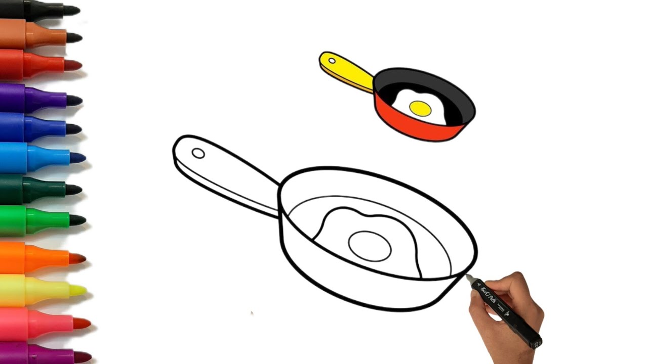 how to draw a Frying pan easy drawing #fryingpan - YouTube