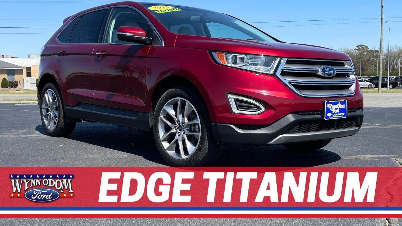 🔥 2018 Ford Edge Titanium Ruby Red | Wynn Odom Ford - YouTube