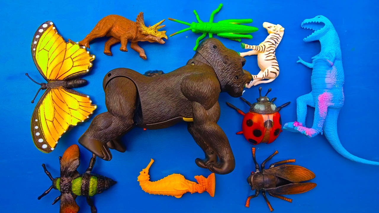 Hunting found wild animal gorilla wasp butterfly triceratops ...