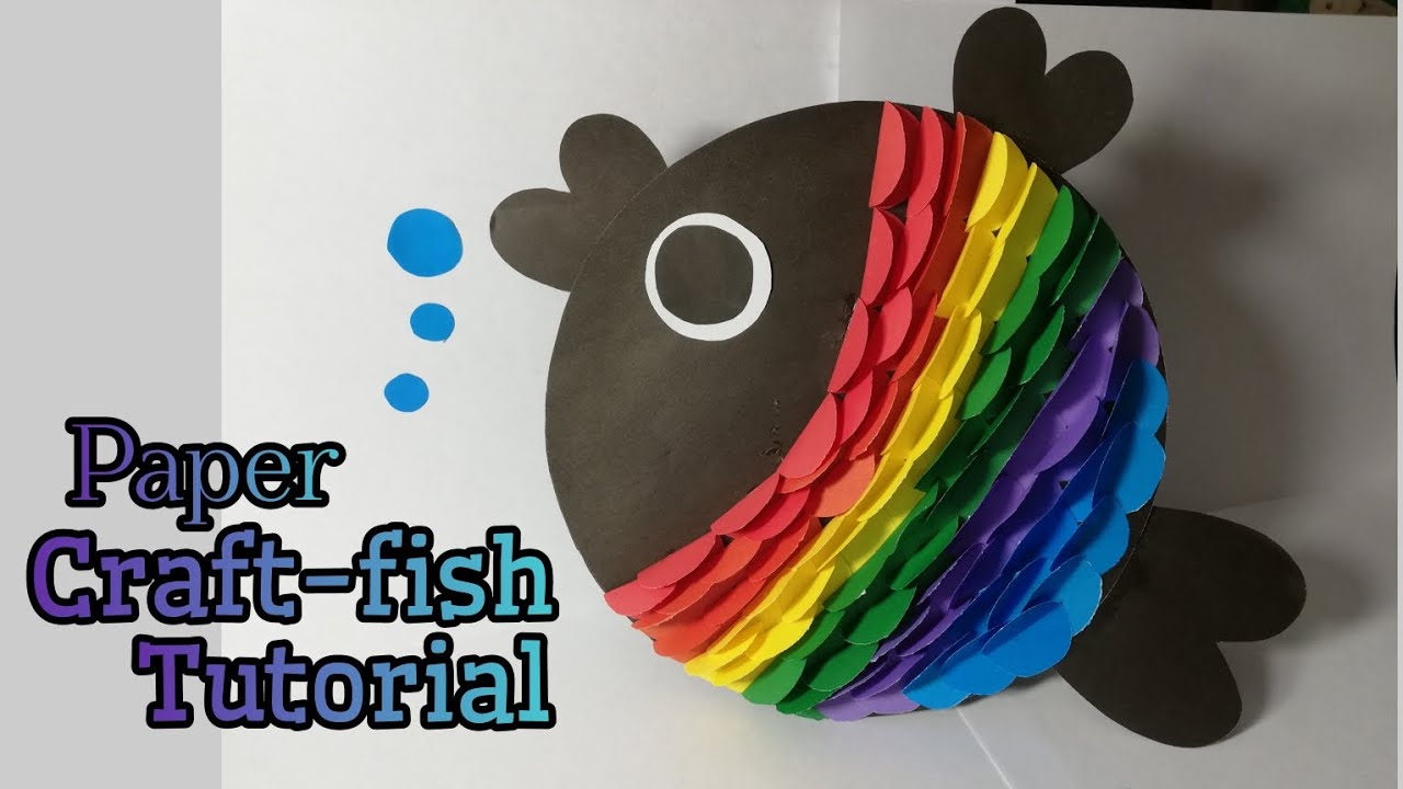 how to make fish with paper 🐟 | paper craft-fish tutorial #papercraft # ...