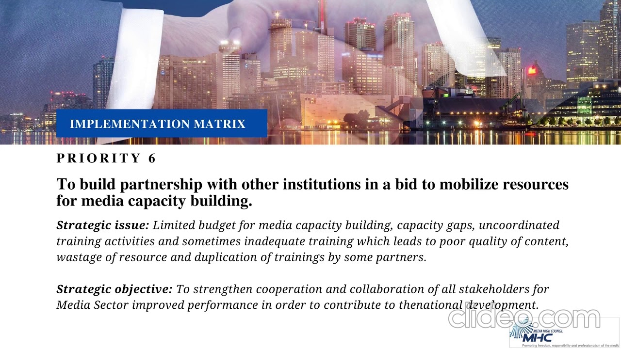 Media Capacity Building Strategic Plan 2019 2024 - YouTube