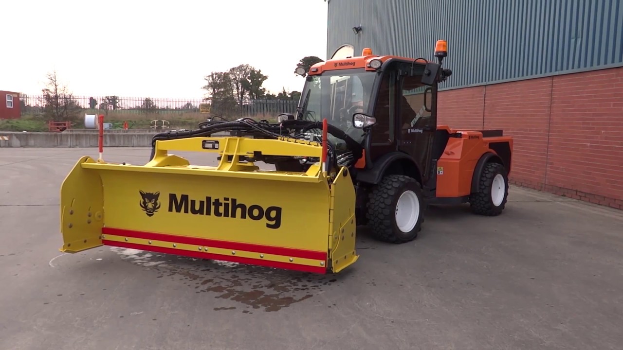 Multihog Tractor and Combi Box Snow Plough & Brush with Lateral Wings ...