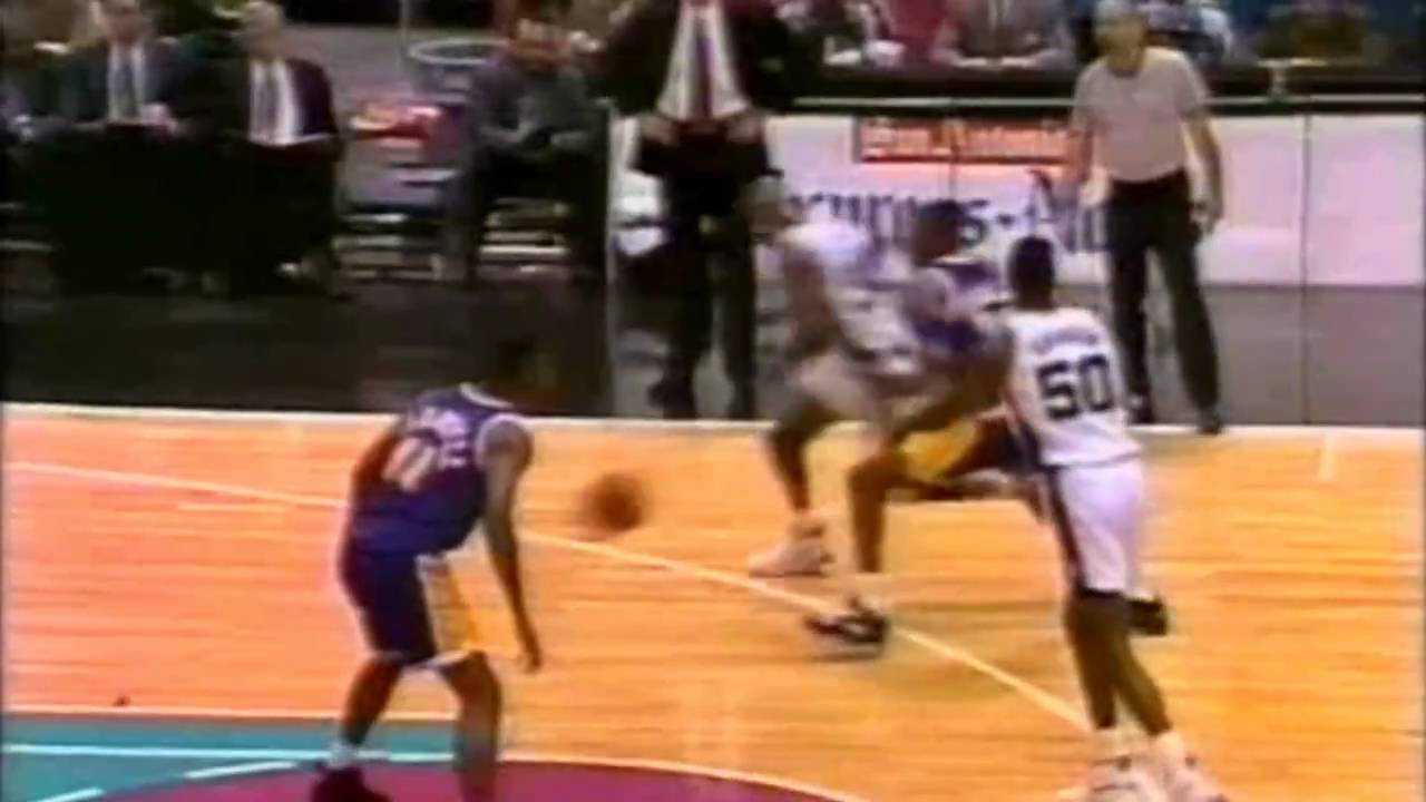 NBA SICK Poster Dunk By Sean Elliott (Head Over The Rim) - YouTube
