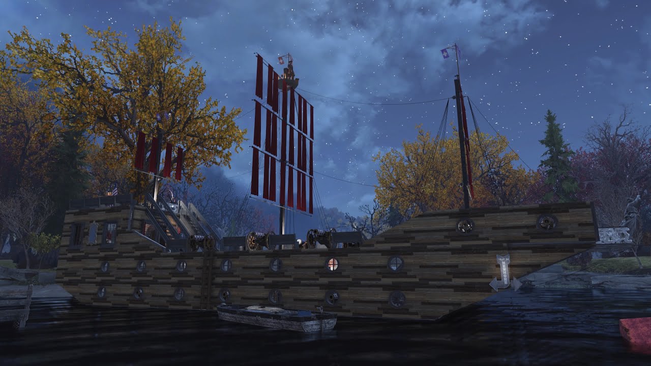 Fallout 76 - Pirate Ship camp build. - YouTube