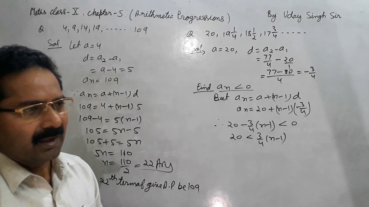 Class 10th Chapter 5 Arithmetic Progressions Part 2 Youtube 5942