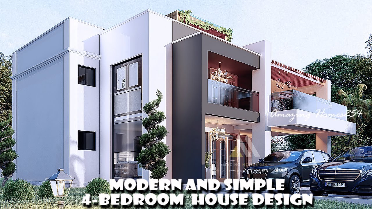 Modern and Simple 4 bedroom Maisonette/House plan [16mx13m] Maisonette ...