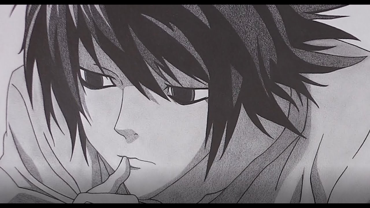 Drawing - L - Death Note - YouTube