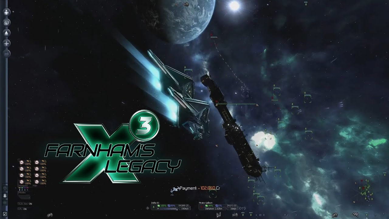 X3 Farnham's Legacy - 20 Fenrir Fighters vs Pirates - YouTube