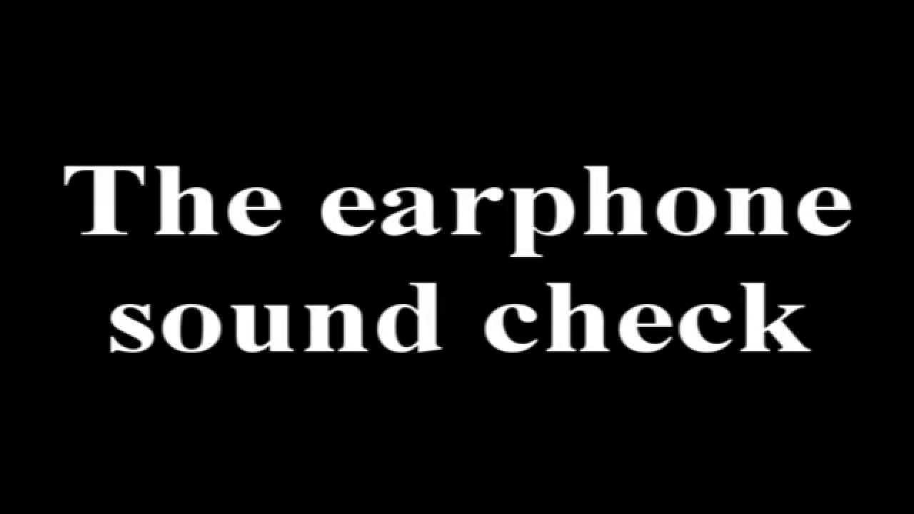 The earphone sound check (Left and Right) - YouTube