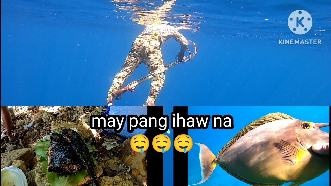 pamamana ng pang ihaw | short bonding with Team Dungon | Spearfishing ...