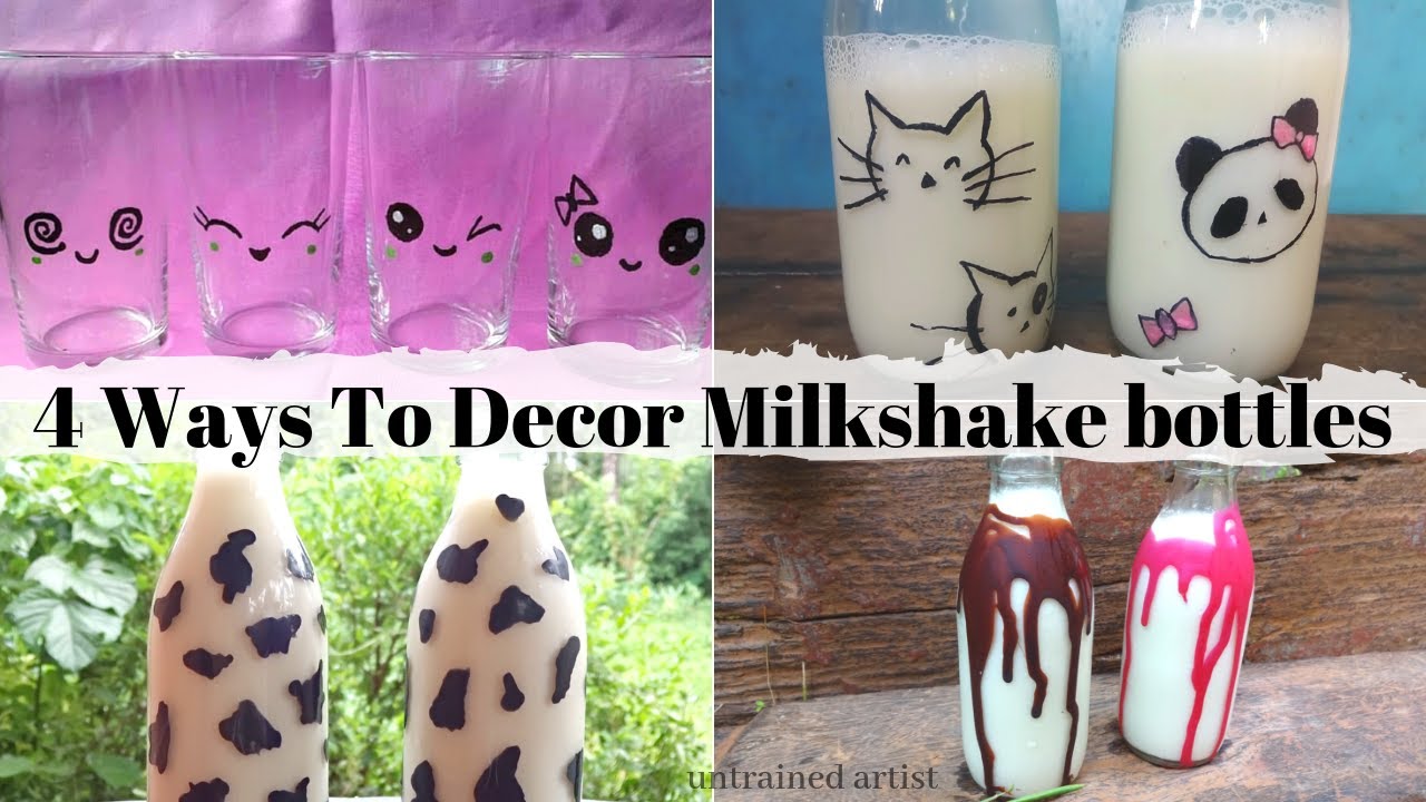 4 ways to decorate your milkshake bottles and glasses | Untrained ...