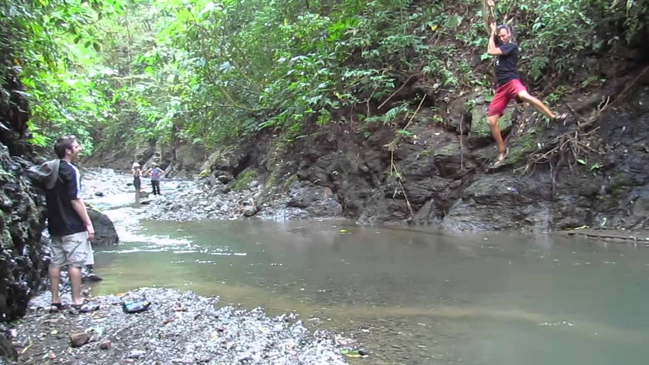 Swinging on a vine - YouTube