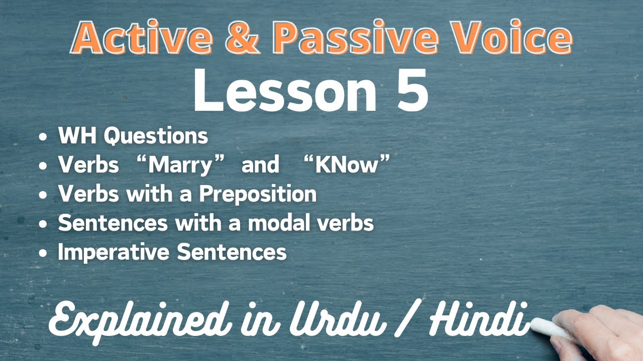 Active Voice Passive Voice Lesson 5 | Active & Passive Voice - YouTube