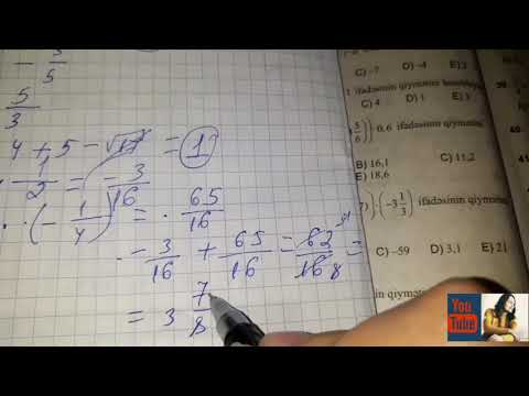 HƏQİQİ ƏDƏDLƏR--(1--100) Test toplusu