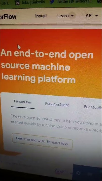 TensorFlow | Artificial intelligence | Basic Learning - YouTube