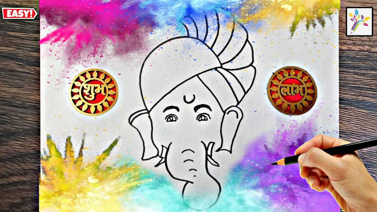 Ganesh ji ki drawing kaise banaen / Pencil ganesh ji cute drawing ...