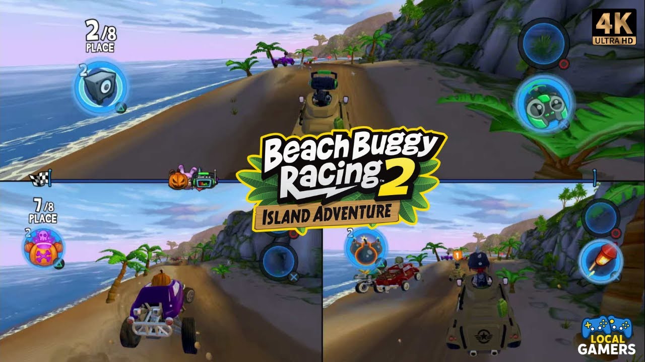 😂How to Survive Beat Bot, Mr Happy & Clutch in Beach Buggy Racing 2 - 3 ...