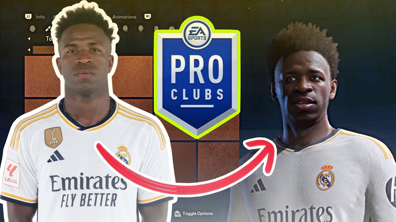 EA FC24 Vinicius Junior Face - Pro Clubs Look Alike Vini JR - ملامح ...